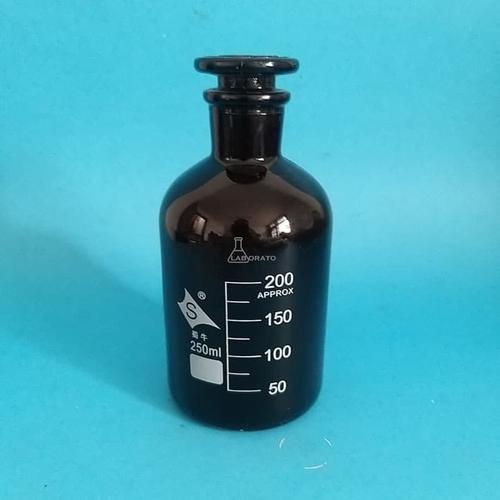 Jual BOTOL REAGEN 250ml COKLAT MULUT KECIL REAGENT BOTTLE BROWN 250 ml ...