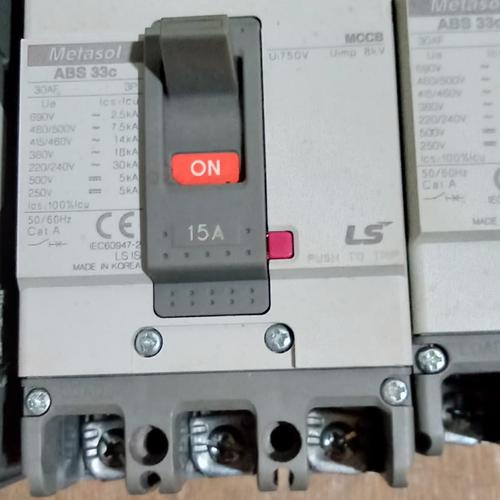 Jual ls mccb breaker abs 33c 15A 3phase - Putih - Kab. Bekasi - king automotion | Tokopedia