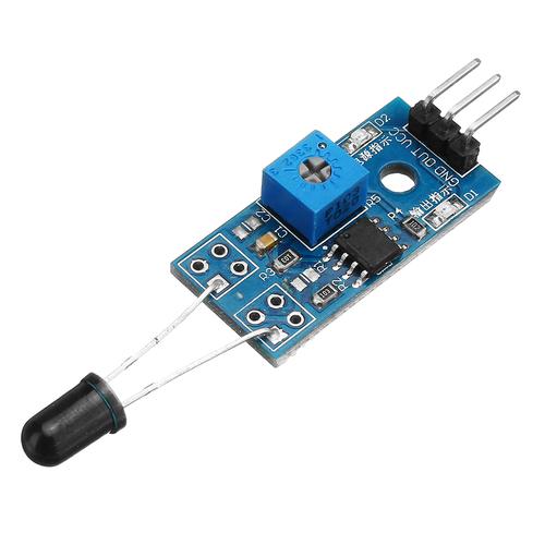 Jual 3pcs LM393 3 Pin IR Flame Detection Sensor Module Fire Detector ...