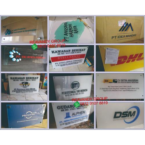Jual akrilik | Papan Nama Kantor |nama perusahaan |signage |Acrylic 3mm ...