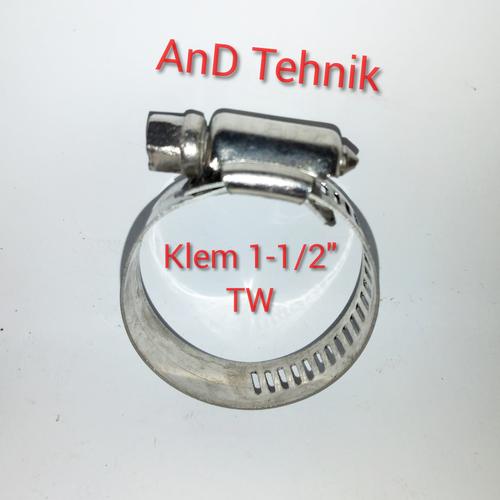 Jual Klem Selang Stainless Steel / Hose Clamp 1 1/2" 1-1/2 Inch Taiwan ...