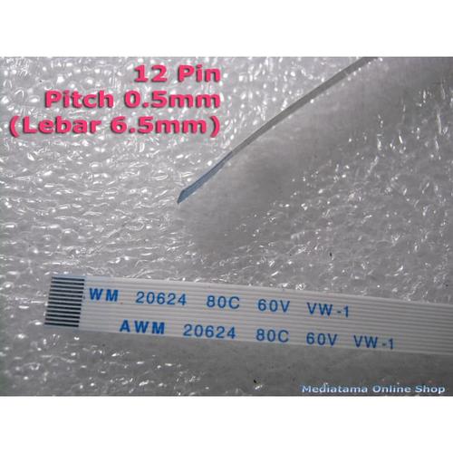 Jual Kabel Flexible FFC FPC Pitch 0.5mm 12 Pin (Lebar 6.5mm) Searah ...