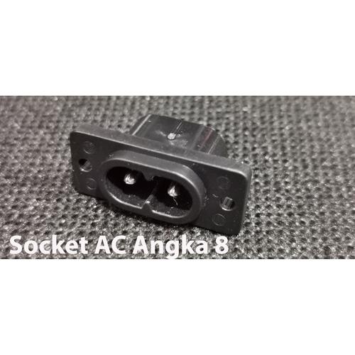 Jual Socket AC Angka 8 female terminal 2 pin /konektor kabel Power 2 lubang - Jakarta Pusat ...
