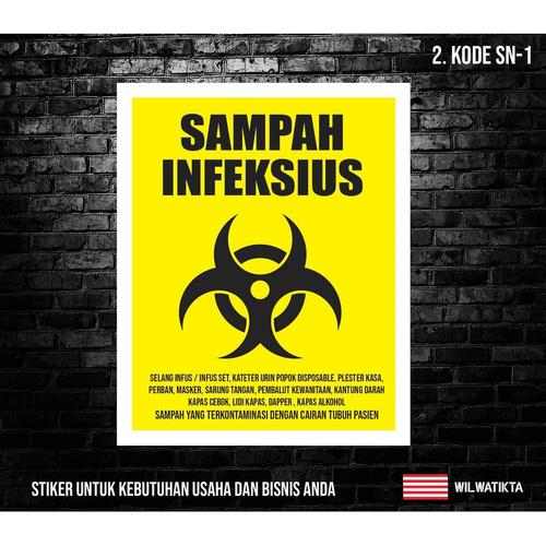 Jual stiker rumah sakit sticker label tong sampah medis infeksius - SN ...