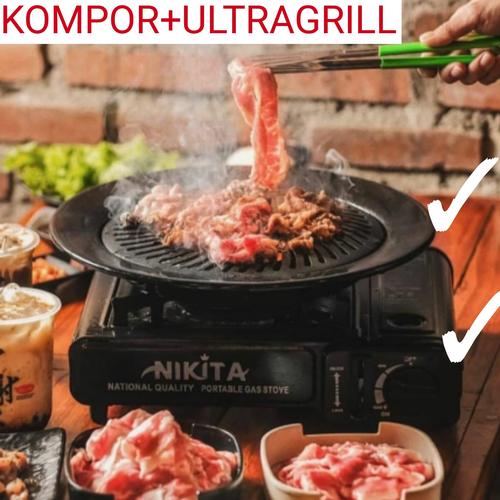 Jual PROMO Paket Maxim Ultra Grill teflon + Kompor gas Portable Nikita ...