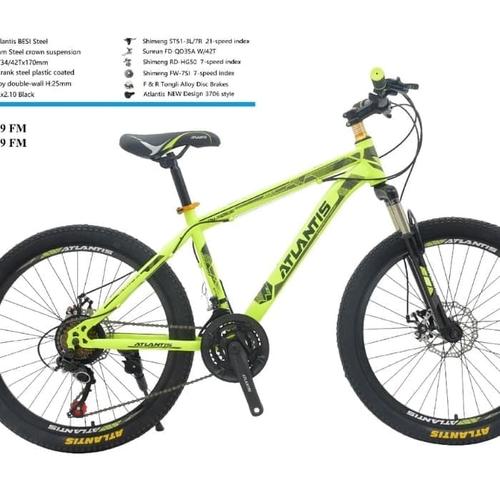 Jual Sepeda MTB Atlantis AT-730 Ukuran 24 Inch 7 Speed Rem Cakram ...
