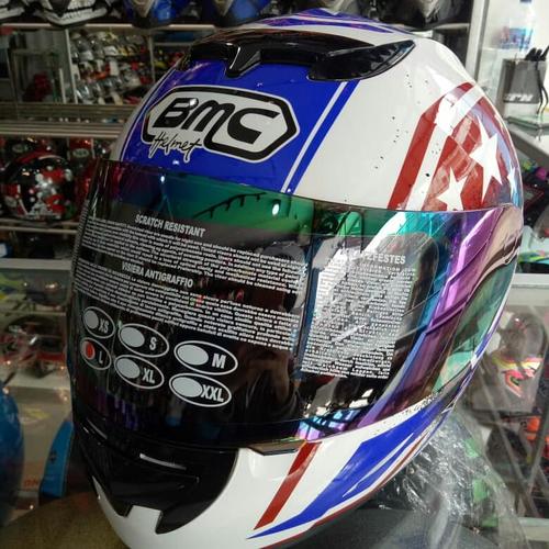 Jual HELM BMC MOTIF NEW PUTIH LIS MERAH BIRU NEW - Jakarta Barat - HYT ...