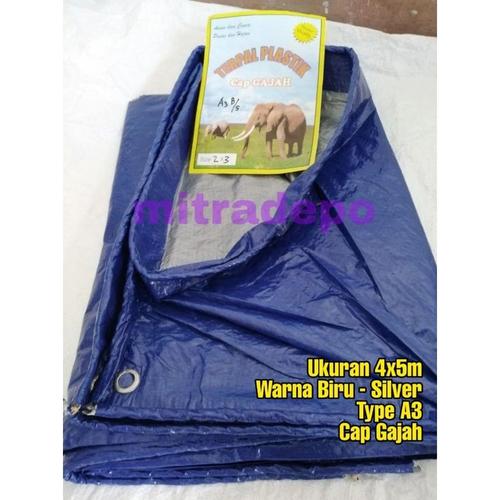 Jual A3 4X5M BIRU SILVER CAP GAJAH TERPAL PLASTIK/KOLAM/TENDA/TUTUP ...