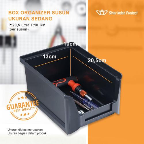 Jual Rak susun plastik Per 9pcs. Box Organizer Susun Sedang 20 ...