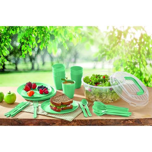 Jual PICNIC SET GREEN 25PC/SET - PERLENGKAPAN PIKNIK - PERALATAN MAKAN ...