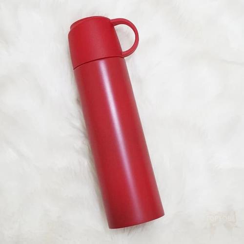 Jual [MERAH] Termos Tutup Cangkir / Botol Minum Vacuum Cup Polos 500ml ...