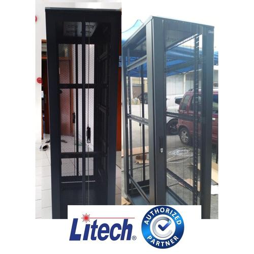 Jual Litech Rack server 42U Depth 900mm/ litech close rack 42U depth ...