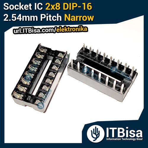 Jual ITBisa - Socket IC DIP16 2x8 Narrow DIP 16 Pin 16P Soket DIP-16 2.54mm - Jakarta Timur ...