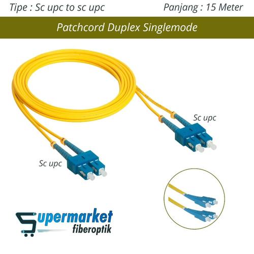 Jual Patchcord Fiber Optik Duplex SingleMode SC SC UPC Panjang 15 Meter - Kota Surabaya ...