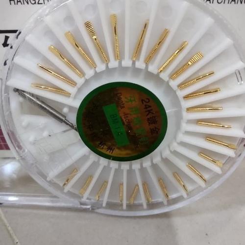 Jual Pin Screw Gold Plate 25 pieces + Drill Dental Pinscrew - Kota ...