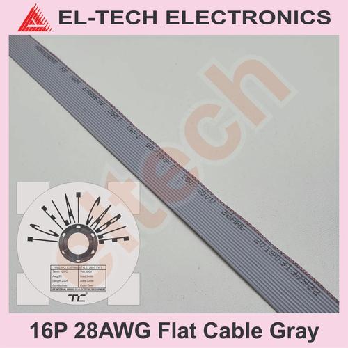Jual 1 Meter 16P 16Pin 16 P Pin Flat Cable Gray Kabel Data Pita Abu-abu ...