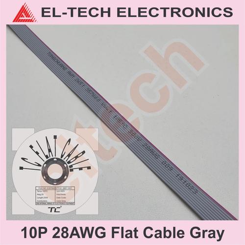 Jual 1 Meter 10P 10Pin 10 P Pin Flat Cable Gray Kabel Data Pita Abu-abu ...