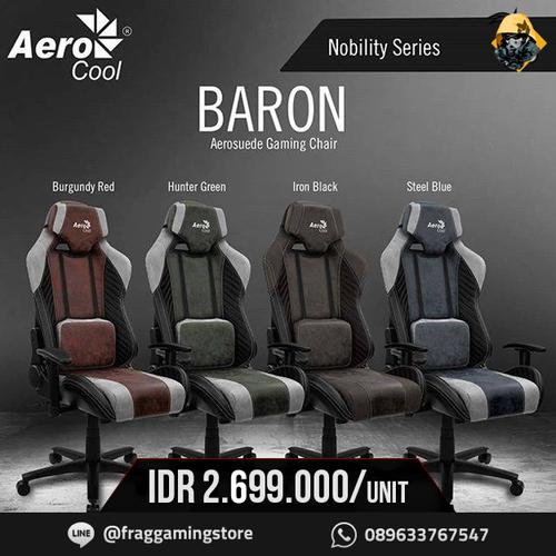 Jual AeroCool Baron Aerosuede Nobility Gaming Chair - Burgundy Red ...