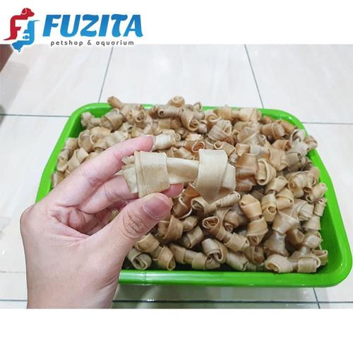 Jual Snack Tulang Knotted/Ikat Anjing Small terbuat dari kulit Sapi ...