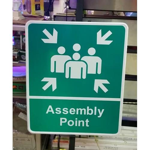 Jual Rambu titik kumpul assembly point. bisa custom design bebas ...