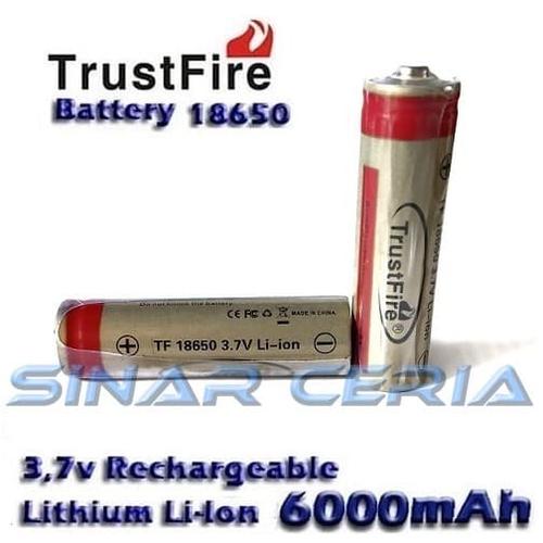 Jual Battery Ultrafire Button Top 18650 6000mAh 3.7v Rechargeable ...