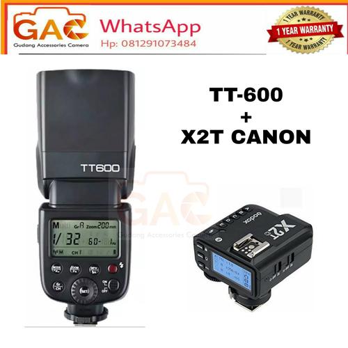 Jual flash TT600 TT600 GODOX + TRIGER X2T CANON - Jakarta Pusat ...