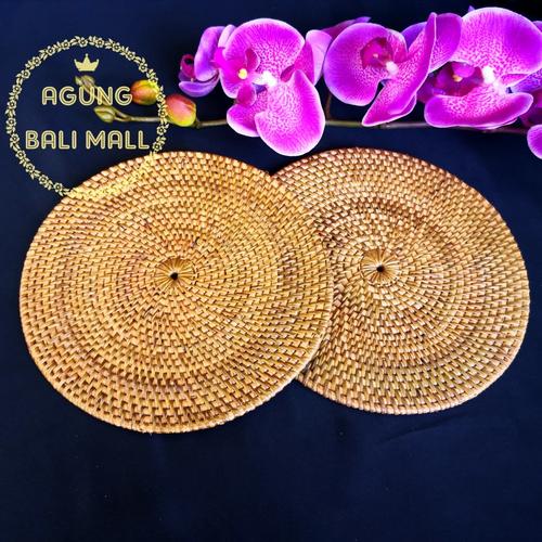 Jual Coaster rotan ate | placemat rotan ate 20 cm | coaster anyaman ...