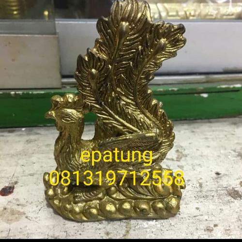 Jual patung burung merak phoniex kuningan 20 cm - Jakarta Utara ...
