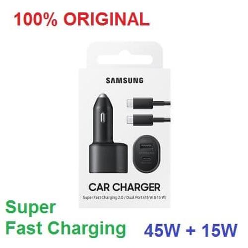 Jual SAMSUNG Super Fast Dual Car Charger 45W+15W Original 100% ...