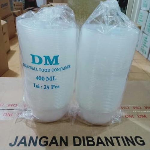 Jual Thinwall 400ml Bulat +Tutup @25pcs/Kotak Box Antipanas / Kotak ...