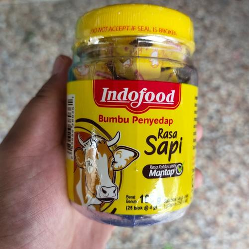 Jual INDOFOOD BUMBU PENYEDAP RASA SAPI BLOK (25 CUBE x 4GR )100GR ...