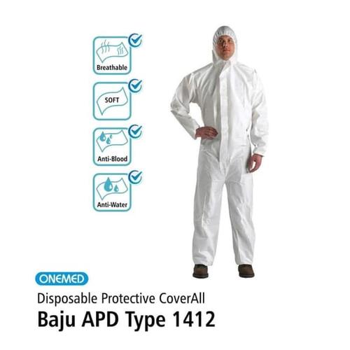 Jual Baju APD Type 1412 (Disposable Protective Coverall Putih) - L ...