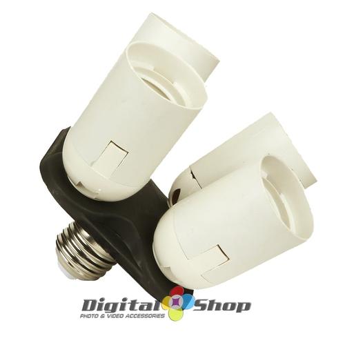 Jual 4 Socket Adapter 4 in 1 Holder E27 Bulb Lamp Light Socket Splitter ...