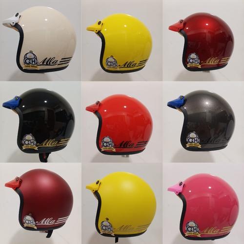 Jual HELM BOGO RETRO POLOS GARIS TIGA MINIMALIS HELM BOGO DEWASA HELM ...