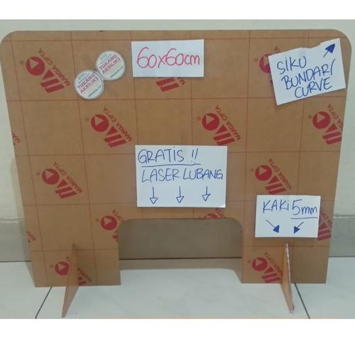 Jual Desk Shield Acrylic 50 x 60 cm Sekat Meja Pembatas Meja Partisi ...