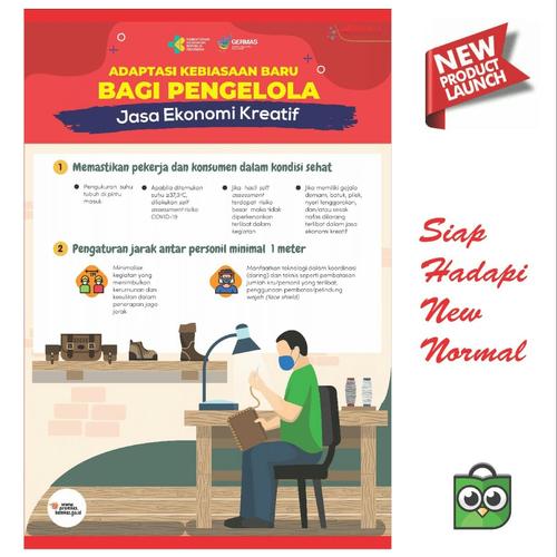 Jual Poster Adaptasi Kebiasaan Baru Bagi Pengelola Jasa Ekonomi Kreatif ...