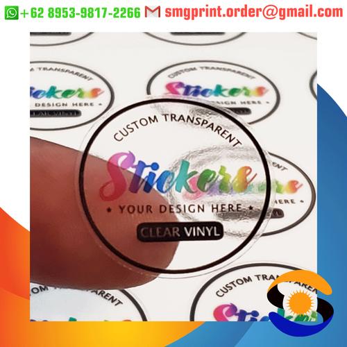 Jual Cetak Stiker Transparan / Sticker Transparant A3+ Custom -Label Produk - +Die Cut Pola ...