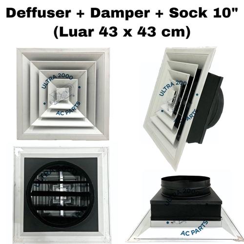 Jual Diffuser AC Grille Sock 10” 43 x 43 UK LUAR - Jakarta Pusat ...