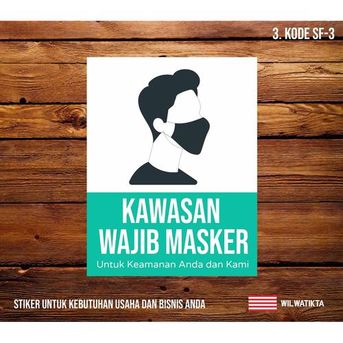 Jual Stiker Sign Wajib Masker Covid 19 - SF-2 - Jakarta Selatan ...