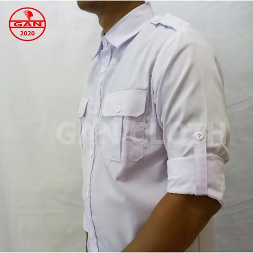 Jual KEMEJA PDL PDH TACTICAL PRIA KANTORAN PNS FORMAL OUTDOR PUTIH ...