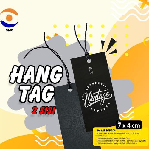 Jual Hang Tag / Hangtag / Price Tag / Label Produk - Souvenir 2 sisi ...