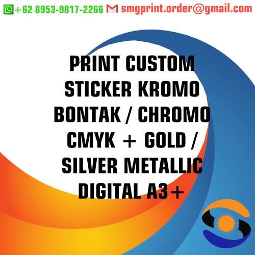 Jual Cetak Stiker Kromo / Sticker Cromo A3+ Custom - Label Produk ...