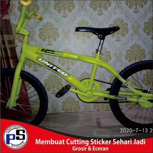 Jual Frame Sticker Decal Sepeda UNITED - Hijau - Kab. Pemalang ...
