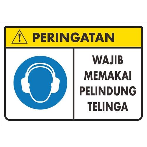 Jual STIKER SAFETY GUNAKAN PELINDUNG TELINGA UK 21X30CM - Kota ...