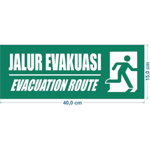 Jual STIKER JALUR EVAKUASI 40X15CM - Kota Tangerang Selatan - STIKER ...