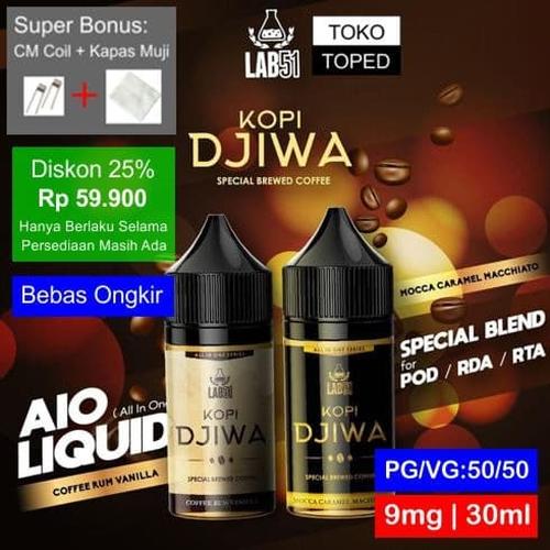 Promo LAB51 KOPI DJIWA 30ml | 9mg | e-Liquid freebase pod rda aio rta ...