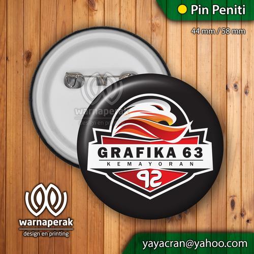 Jual Cetak PIN PENITI 58 mm - GLOSSY - Kota Bekasi - warna perak ...
