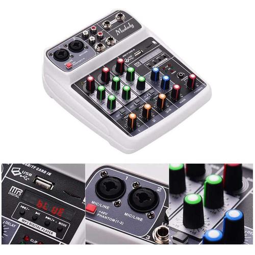 Jual Muslady Compact Mixing Console Mixer 4 Channel Phantom 48V - AI-4 ...