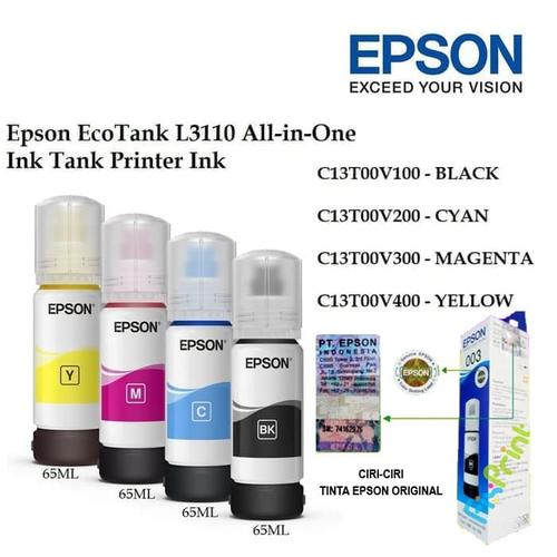 Jual Tinta Epson T003 Original untuk Printer L1110 - L3110 - L3150 ...