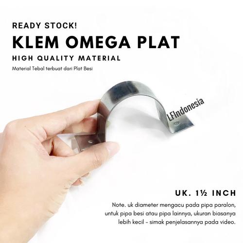 Jual Klem pipa / Klem Omega 1.5" ( 37.5 mm) - PLAT - Jakarta Barat ...